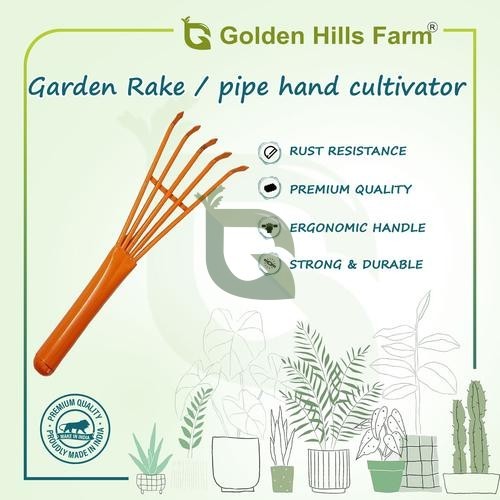 Garden Hand Rake - Efficient Soil and Weed Cultivator for Home Gardens